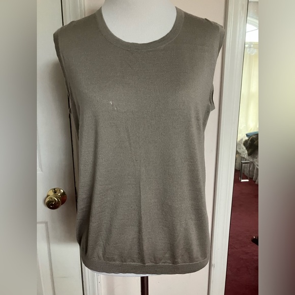 Magaschoni | Sweaters | Magaschoni Brown Cashmere Sweater Vest Sz 44 ...